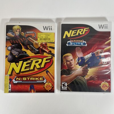 Lot of 2 Nerf N-Strike and Nerf N-Strike ELITE Nintendo Wii Tested ...