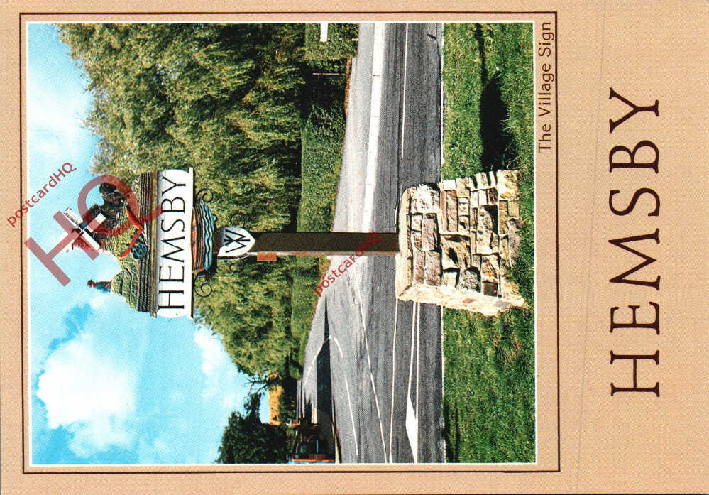 Picture Postcard~ Hemsby, the Village Sign | eBay UK