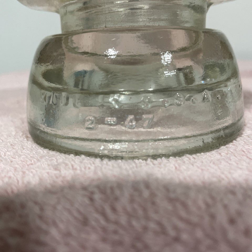Hemingray 56 Clear Glass Pole Insulator Railroad Electric Telephone ...