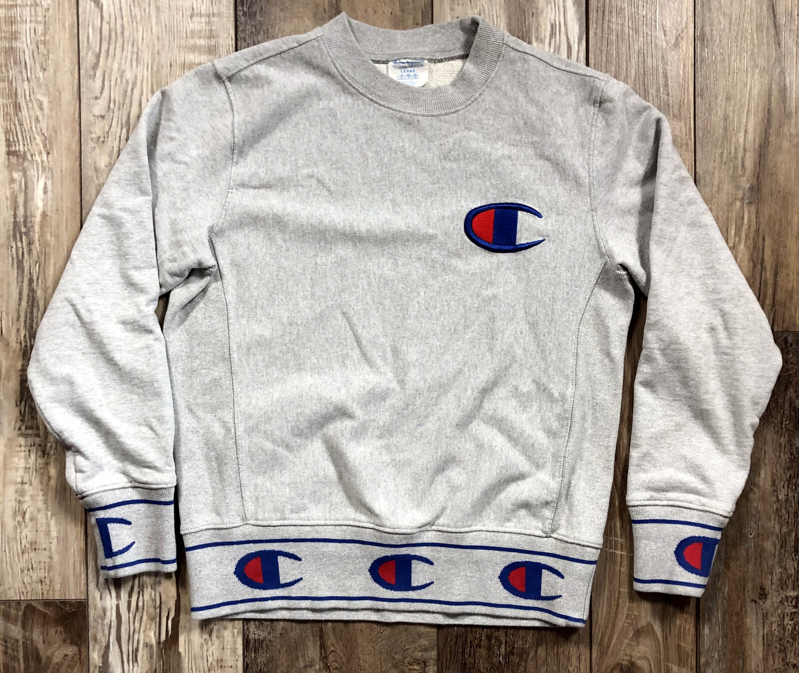 Vintage Champion Big C Logo Reverse Weave Sweatshirt … - Gem