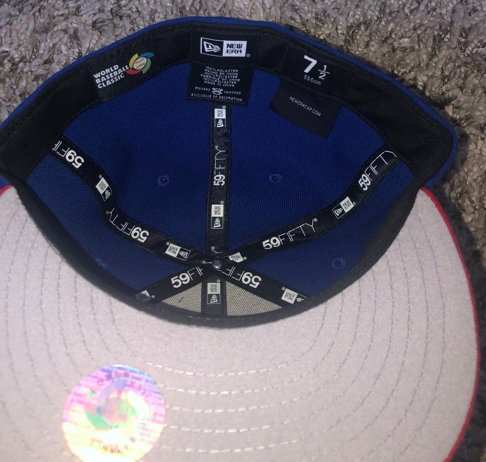 2017 PUERTO RICO WBC HAT FITTED SIZE 7 1/2 WORLD BASEBALL CLASSIC PR ...