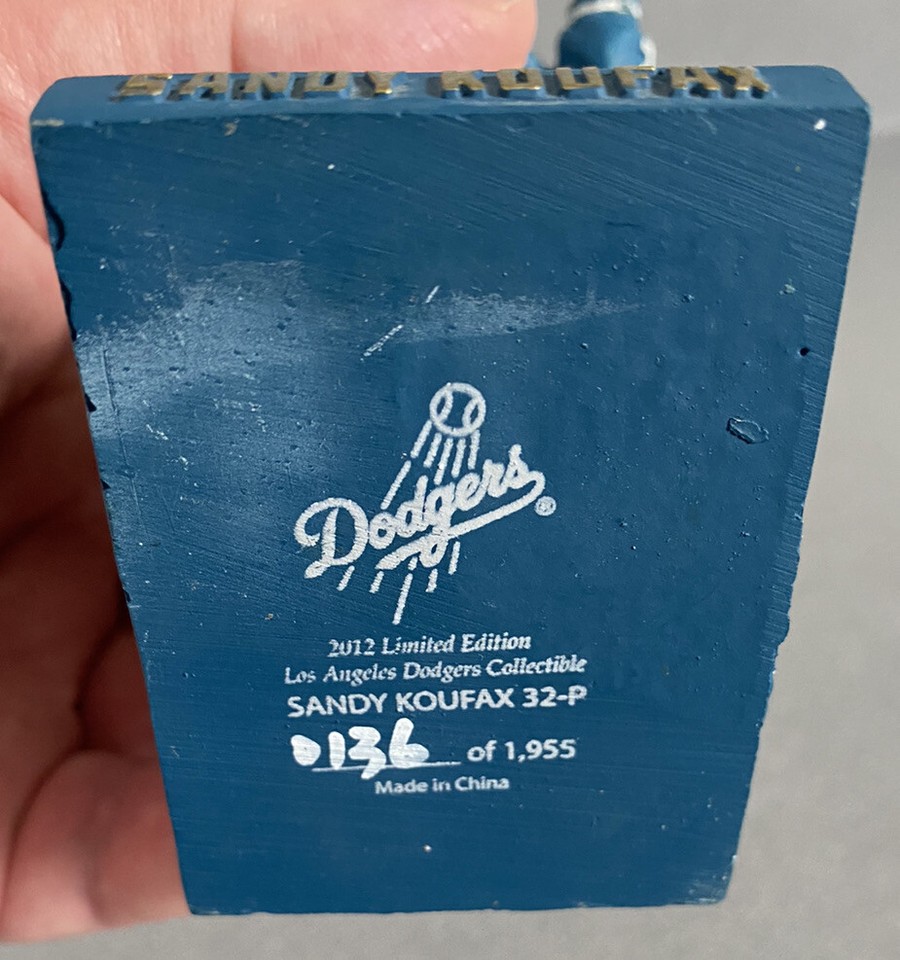 Sandy Koufax 1955 No Hitter Brooklyn Los Angeles Dodgers Bobblehead ...