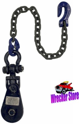 4 TON SNATCH BLOCK with Chain FOR WRECKER, ROLLBACK, CRANE TOW TRUCK ...
