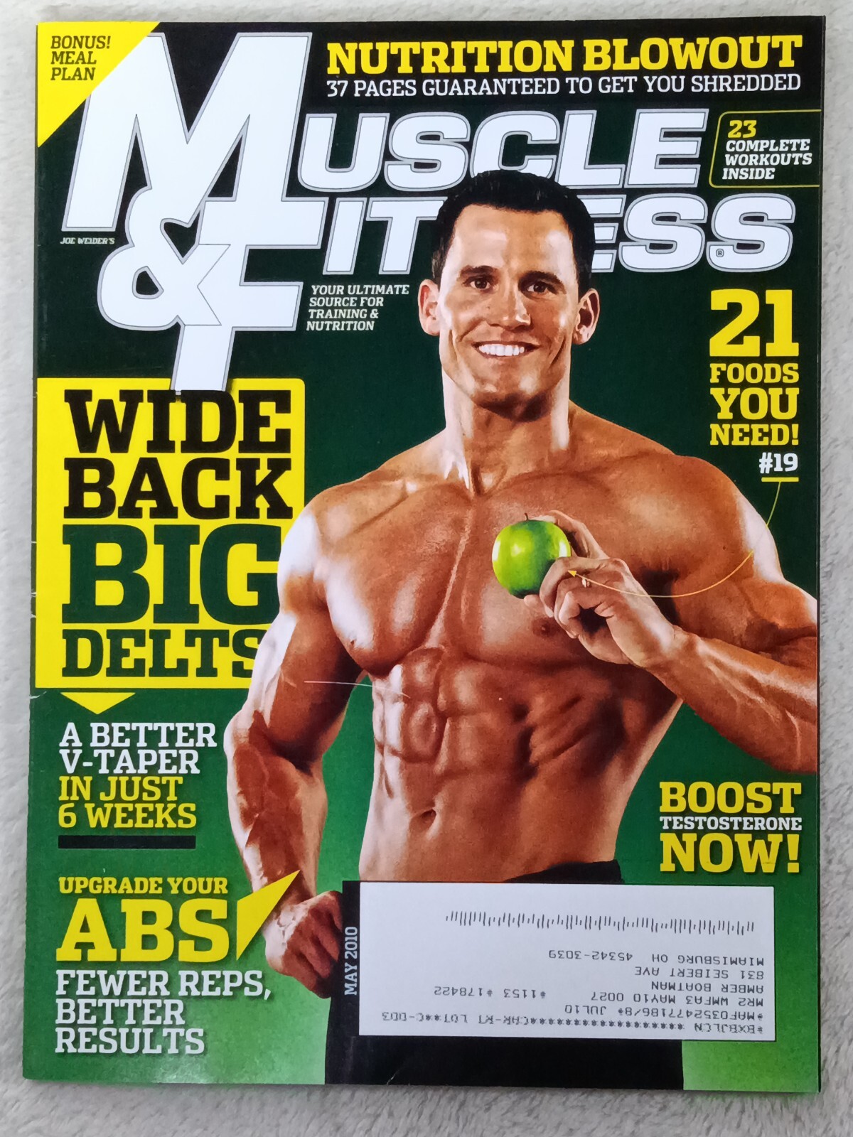 Muscle & Fitness Magazine May 2010 Vol 71 No 5 Weider Bonus Meal Plan ...