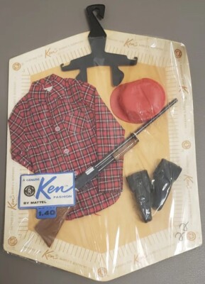 Vintage 1961 Mattel Barbie Ken Doll Outfit Hunting Rifle Gun NEW Mattel ...