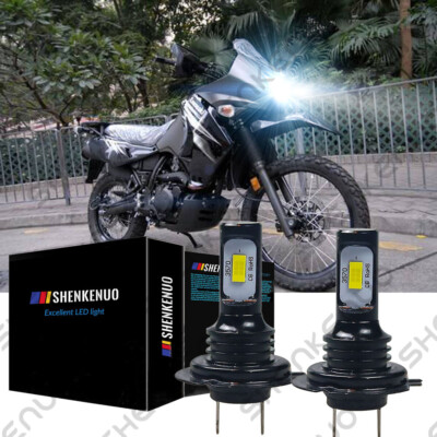 For Kawasaki KLR650 2008-2018 2PCS H7 LED Headlight Lights Bulbs ...
