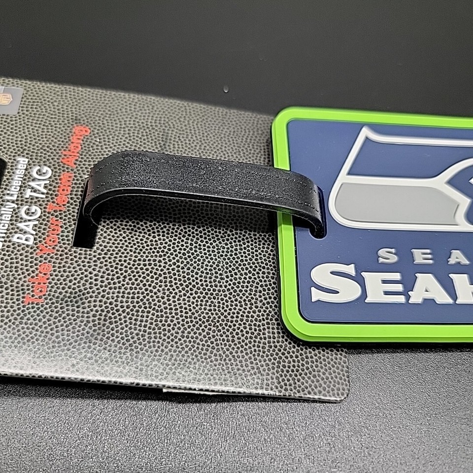 NFL Seattle Seahawks Soft Luggage Bag Tag ID Name Address Information ...