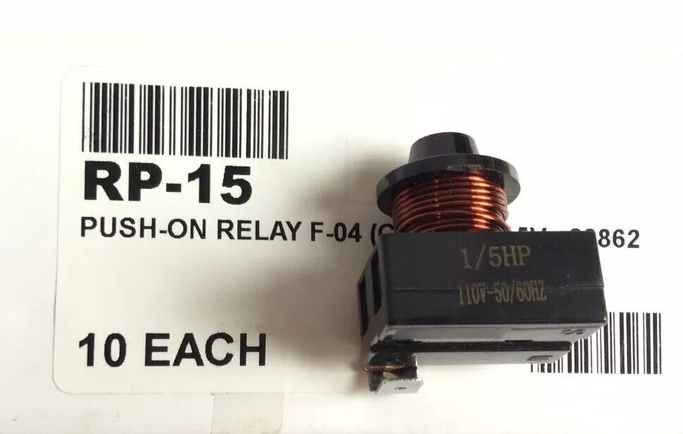 Refrigerator Starter Fractional Relays 1/5 HP-115 V Compressor ...