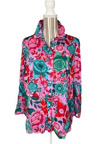 NWT SUMMER TALBOTS SZ X (1X) Extra Large BOTANICAL MODERN COTTON ...