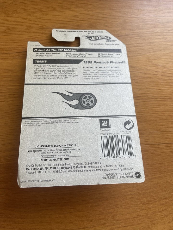 hot wheels 1969 pontiac firebird redline (ub) | eBay