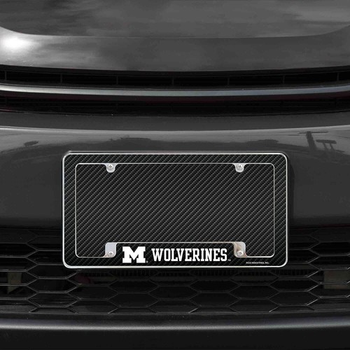University of Michigan Wolverines Metal License Plate Frame Chrome Tag ...