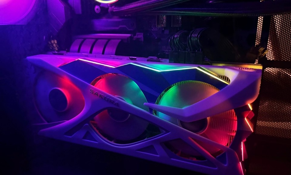 Yeston Sakura 7800 XT 16GB AMD Radeon Gaming GPU Anime white Graphics ...