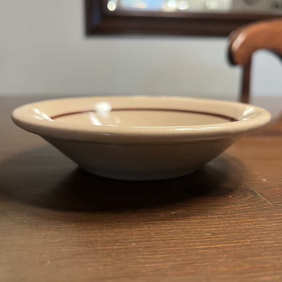 2 Tepco China Small Bowl Restaurant Diner Ware Vtg Sunglow Tan Brown ...