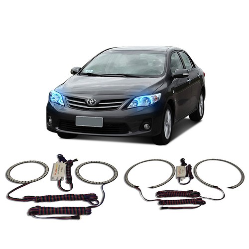 Bright Blue Angel Eye Headlight Halo kit for Toyota Corolla 11-13 | eBay