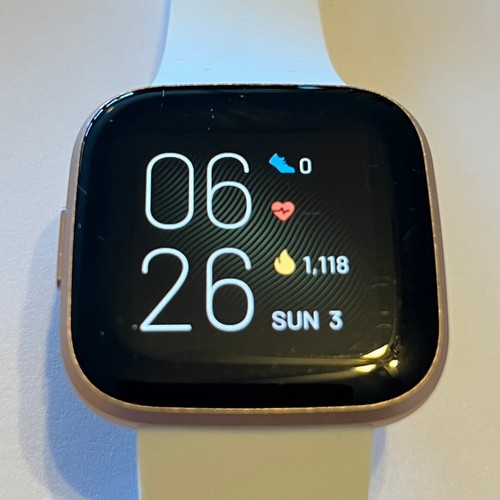 Fitbit Versa 2 - Health & Fitness Smart Watch Rose Gold White Band ...
