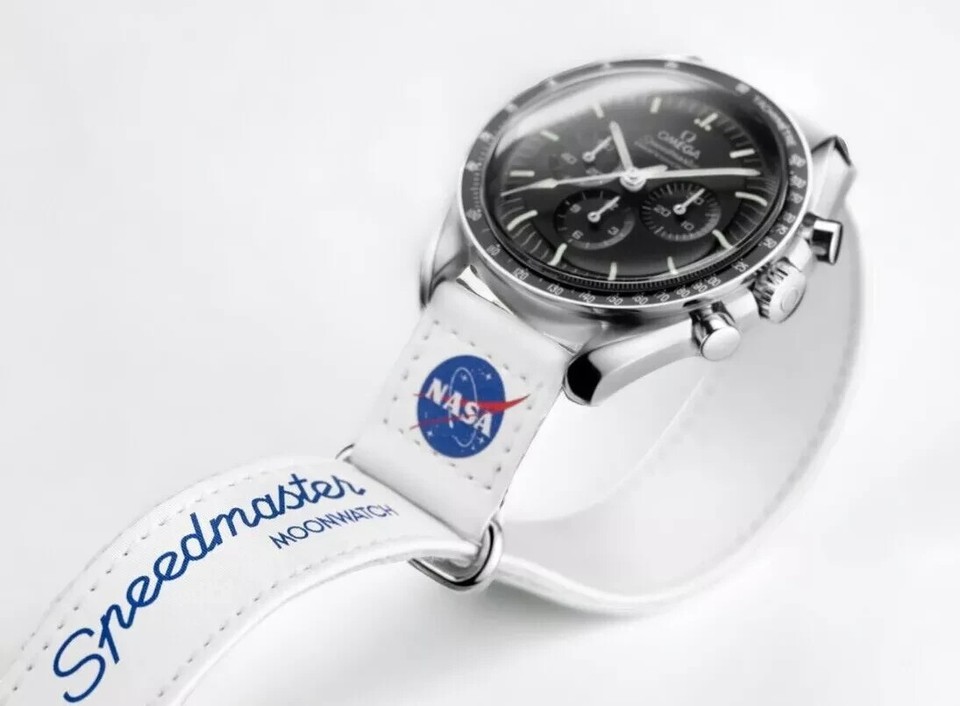20mm NASA Watch Strap For Omega Speedmaster MoonWatch Black/Blue/Grey/White | eBay