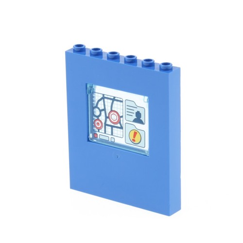 1X Lego Wall Panel 1X6X6 Blue Disc 1X4X3 Map Figure 60603PB003 15627 | eBay
