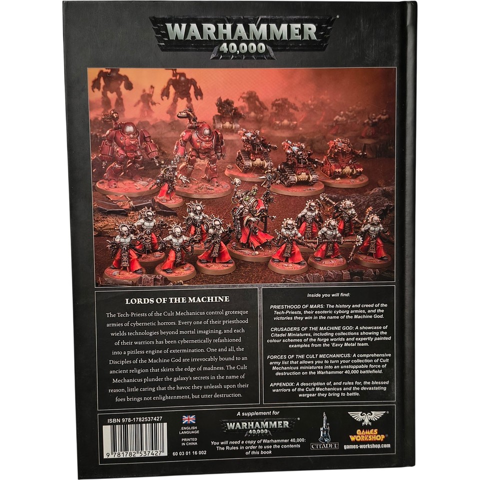 Games Workshop Warhammer 40K Codex Adeptus Mechanicus Hardcover Book | eBay