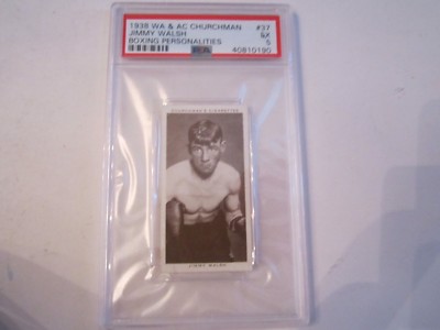1938 JIMMY WALSH #37 WA & AC CHURCHMAN BOXING CARD PSA GRADED PSA 5 ...