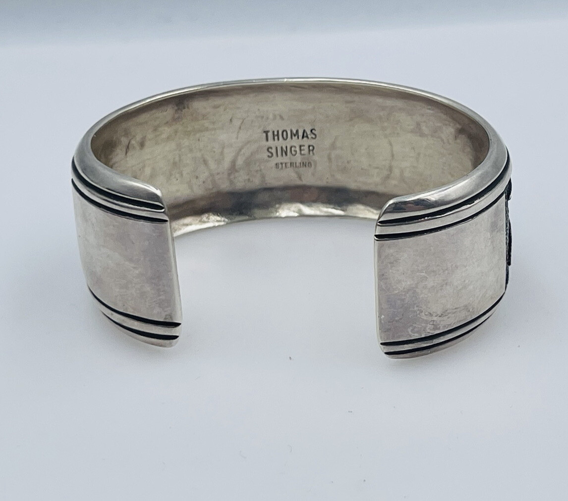 Thomas Singer Navajo Sterling Silver Storyteller Cuff Bracelet | eBay