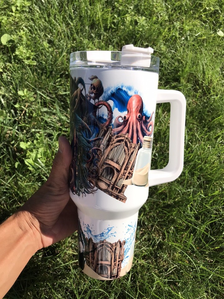 40oz Tumbler,Pirate Cup,Pirates,Captain,Coffee Cup,Travel Cup,Marine ...