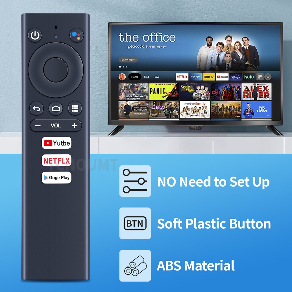 Voice Bluetooth Remote Control For Ematic 4K UHD Android TV Box AGT418 ...