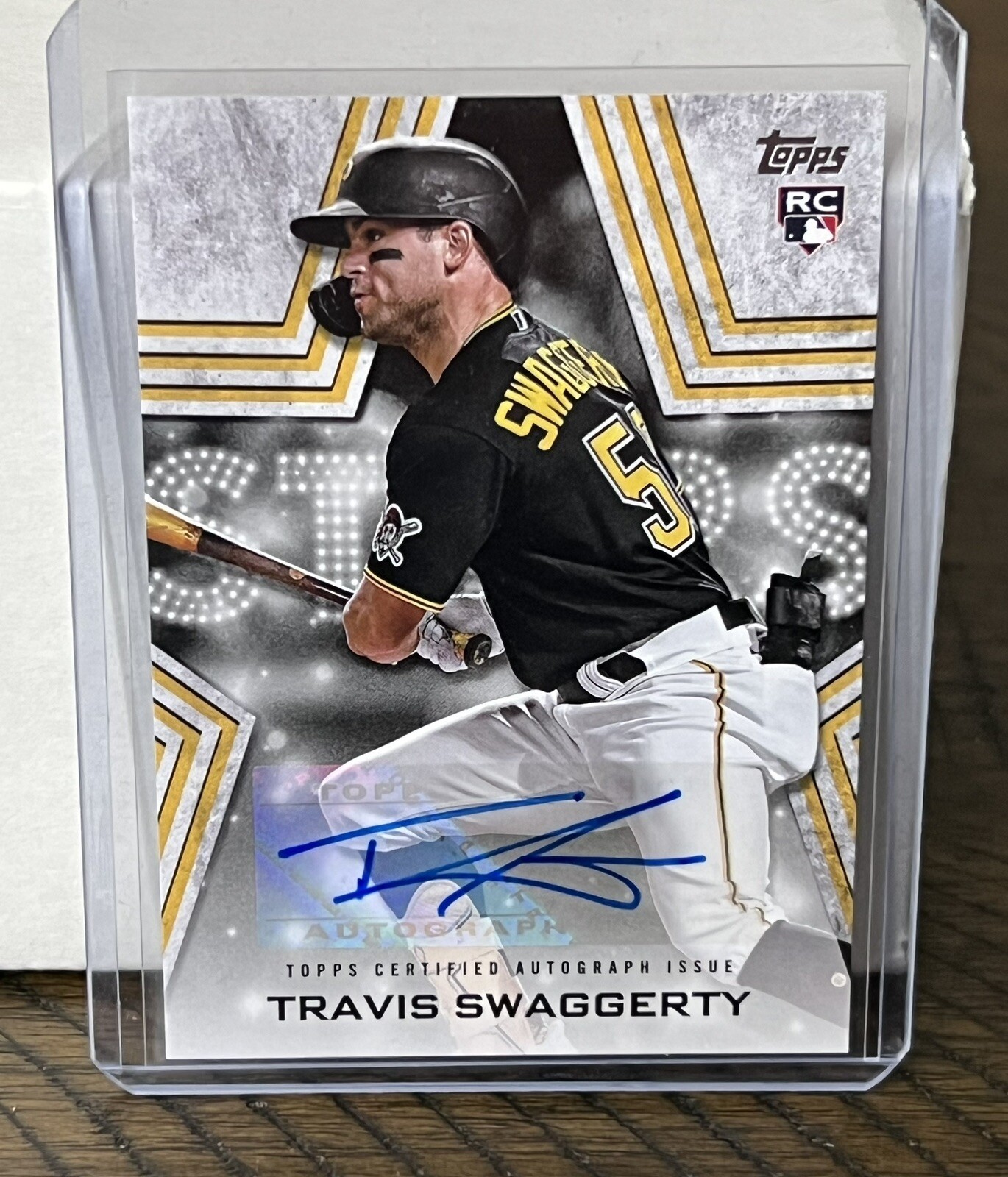2023 Topps Series 1 Travis Swaggerty Baseball Stars RC Auto Pittsburgh ...