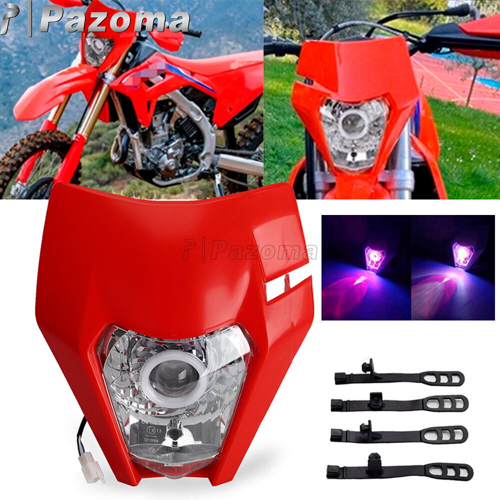 For Honda CRF250F CRF450R/X CRF250R 300EX Enduro LED Headlight Fairing ...
