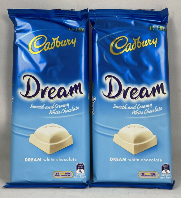 4x Cadbury Dream Bar Block 180g White - Australian IMPORT for sale ...