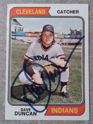 DAVE DUNCAN / INDIANS Autographed 1974 Baseball Card" NEAR MINT! | eBay