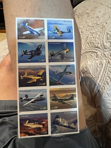 USPS 37¢ Warplanes Stamp Collection Sheet | eBay