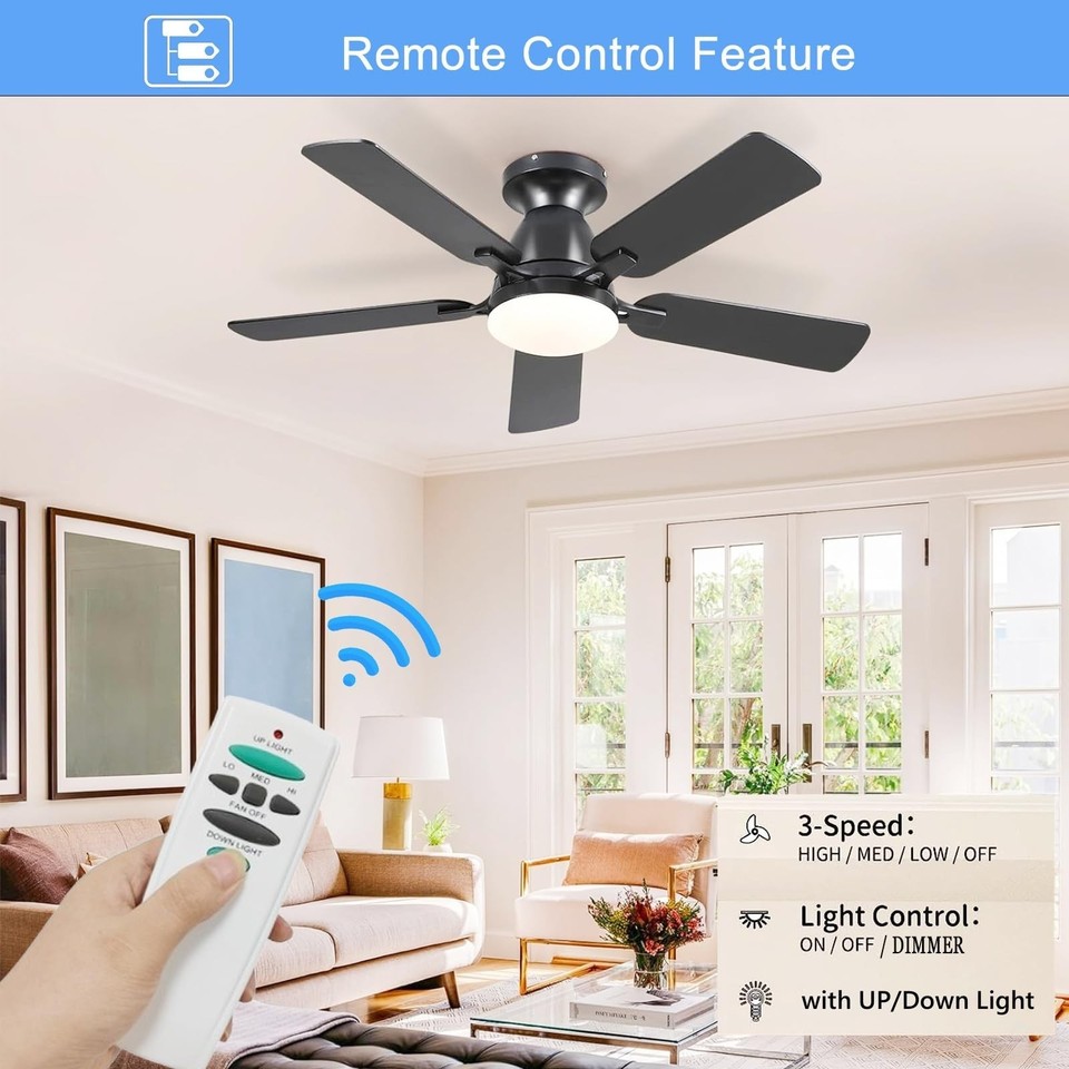 Remote Control with UP/Down Light for Hampton Bay Ceiling Fans UC7078T ...