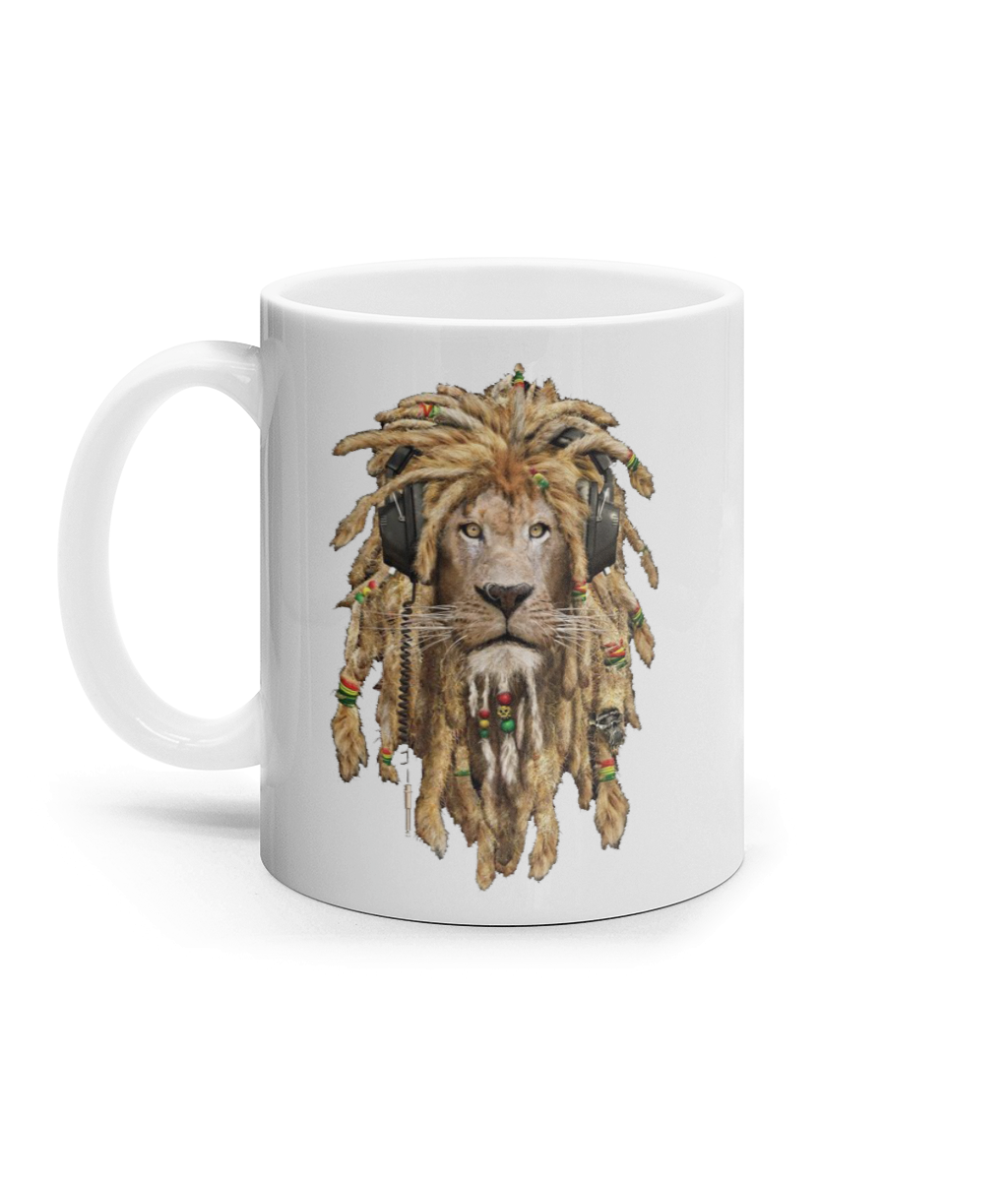 Dread lion Rasta Lion Of Judah Mug, Rastafarian Mug, Reggae mug ...