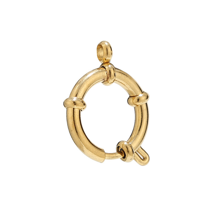 10 sets 316L stainless steel Spring Ring Clasps with hoop Eight ...