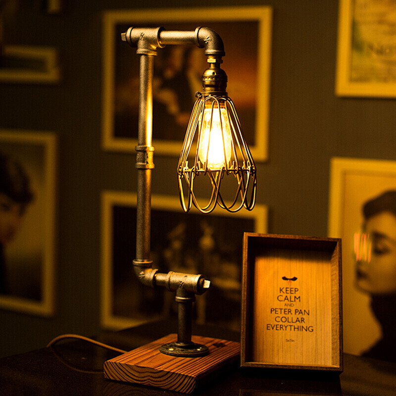Caged Vintage Study Desk Light Reading Table Lamp Bedside Night ...