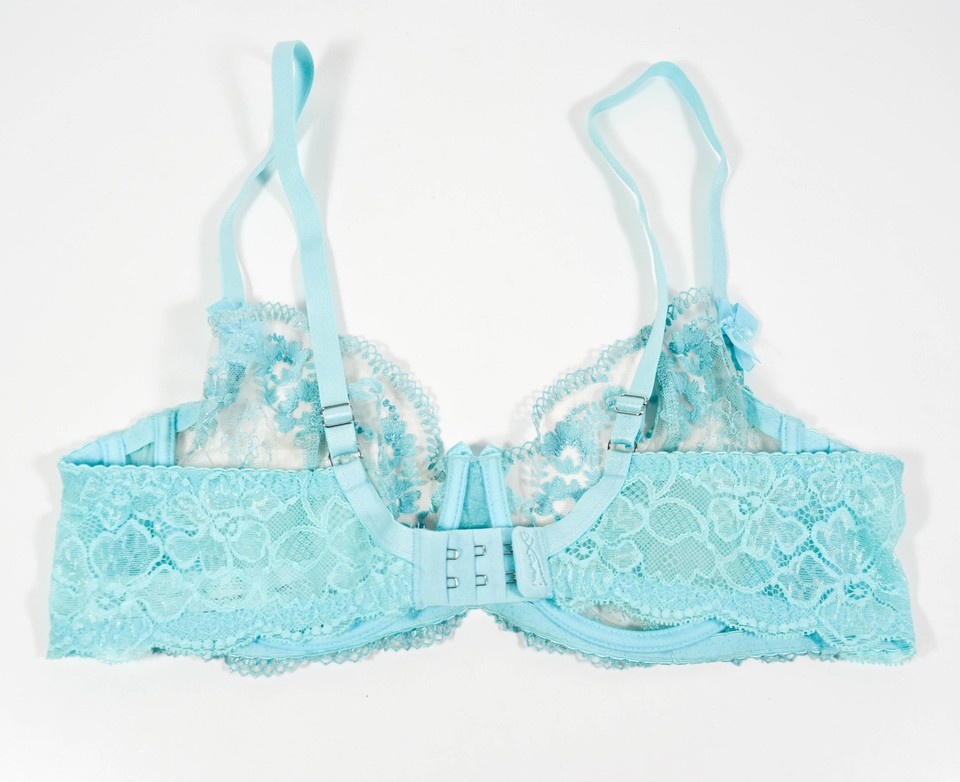 Axami 10131 Aqua Lace Passion Wave Mia Sheer Balconette Underwire Bra ...