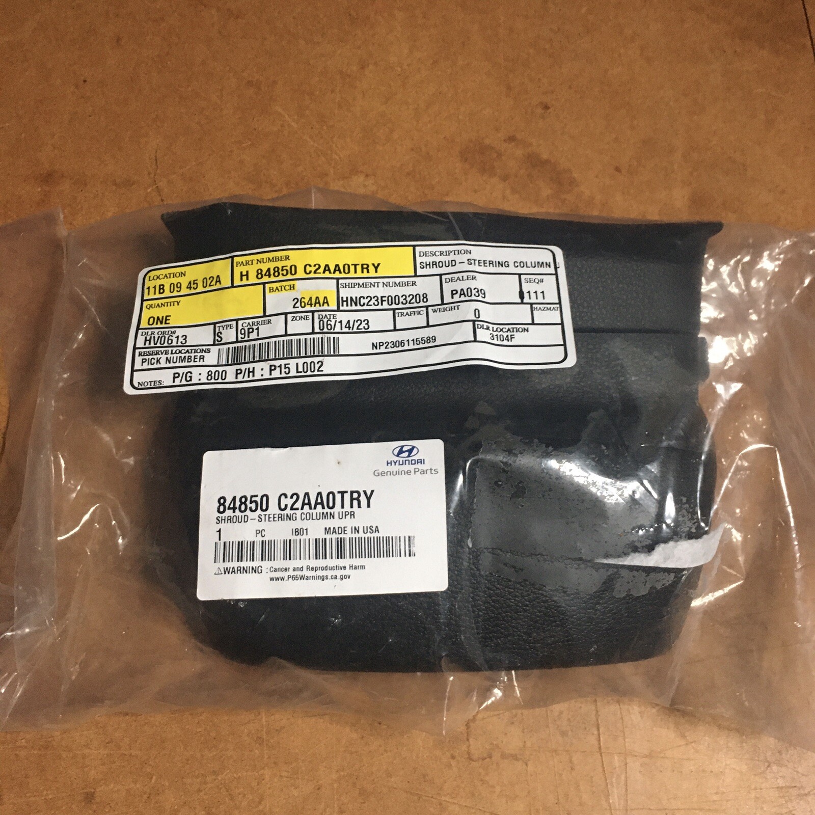 Genuine Hyundai Upper Column Cover 84850-C2AA0-TRY for sale online | eBay