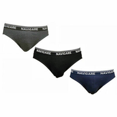 6 slip da uomo ragazzo NAVIGARE 574E Cotone elasticizzato grigio navy ...