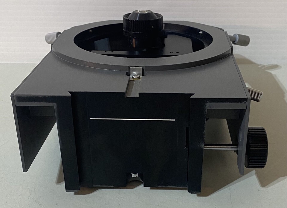 Olympus Vanox Microscope Stage Carrier with condenser top lens | eBay