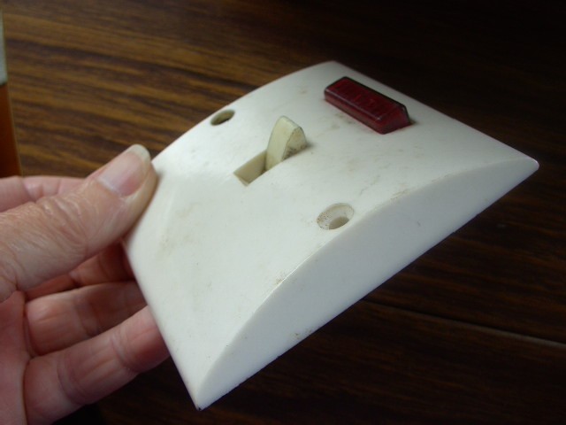 Vintage 1950s Falks Single Toggle indicator Switch double pole Ivory ...