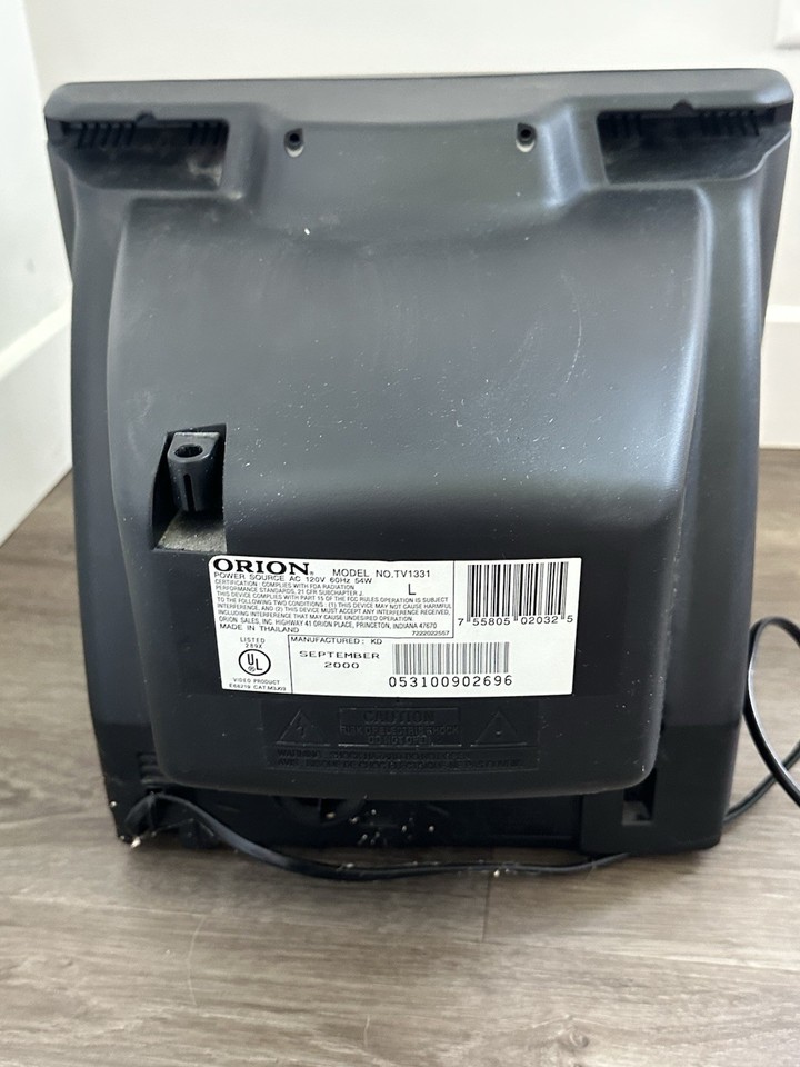 Vintage Orion TV Model TV1331 Tube Tv | eBay