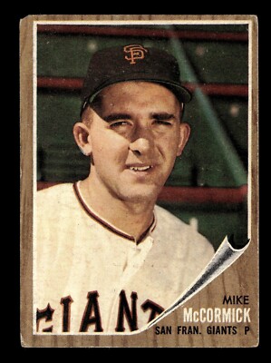 Mike McCormick 1962 Topps #107 San Francisco Giants Gd-Vg | eBay