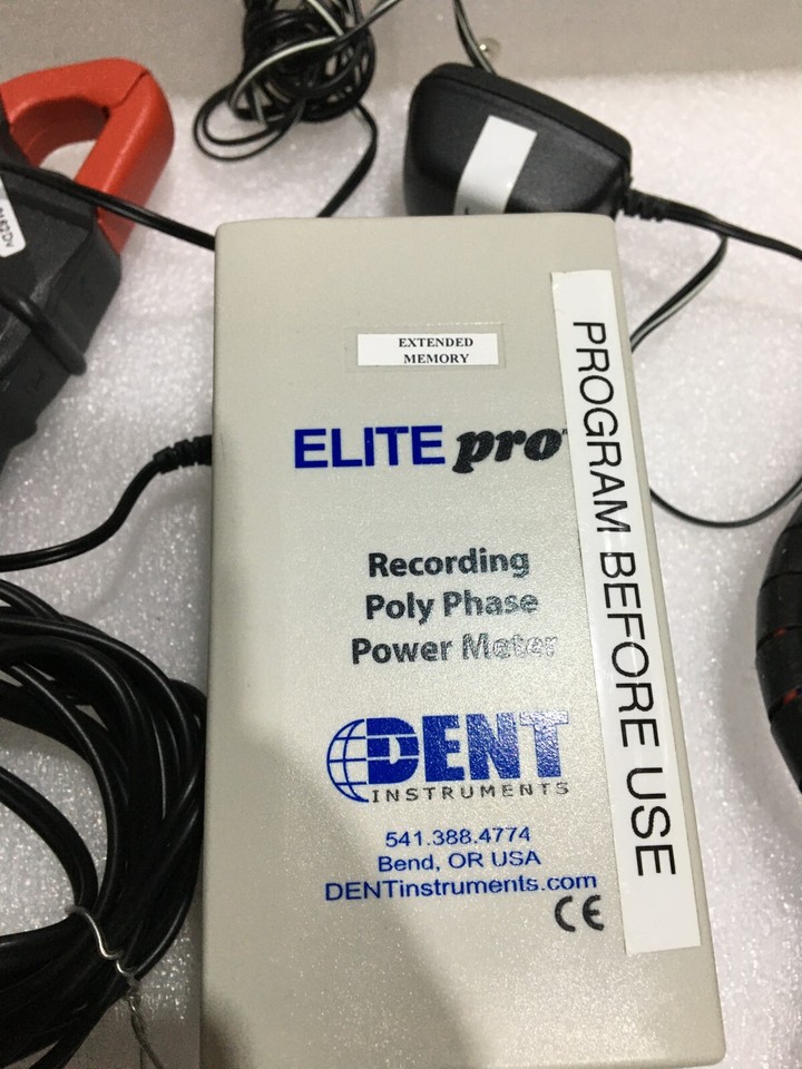 Dent Instruments Elite Pro recording poly phase power meter w/ leads ...