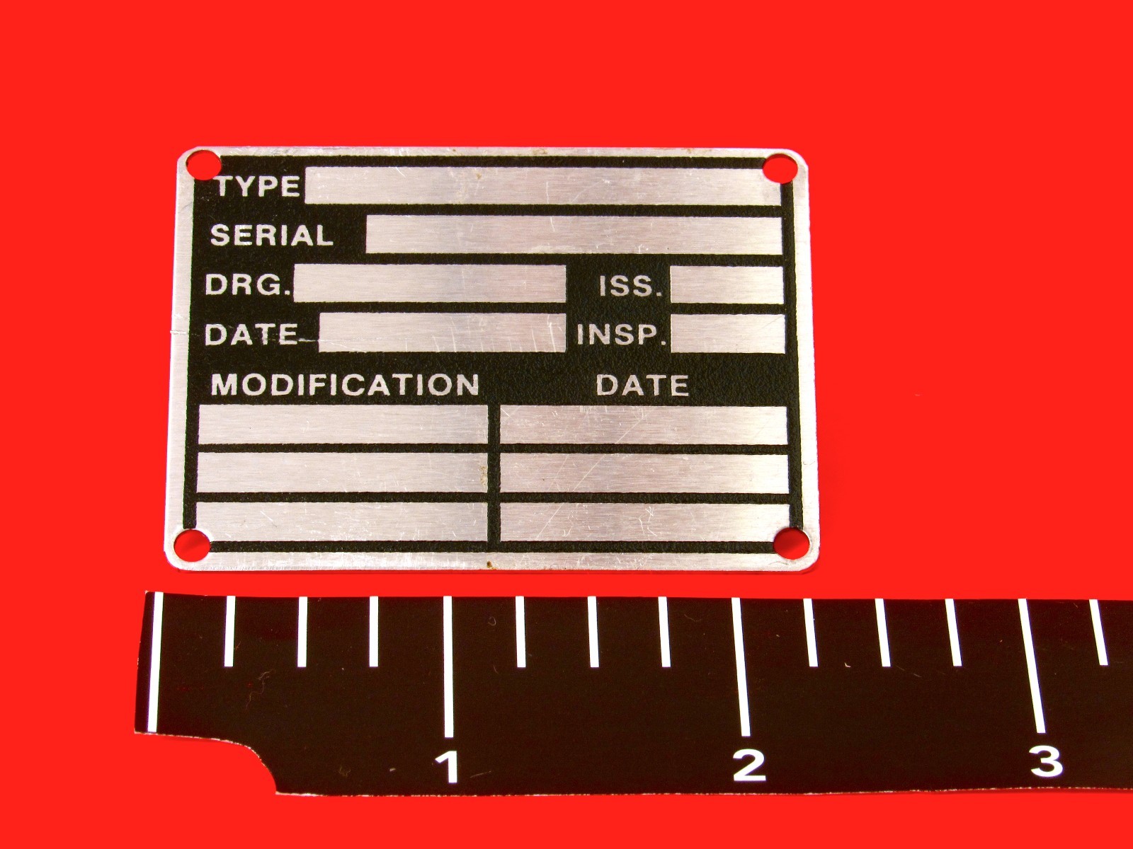 Aircraft / Engine - DATA TAG - OEM FACTORY Airplane Placard - NEW Old ...