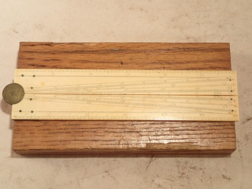 Antique Sector Calculating, Mathematical Folding Rule, No Maker Mark ...