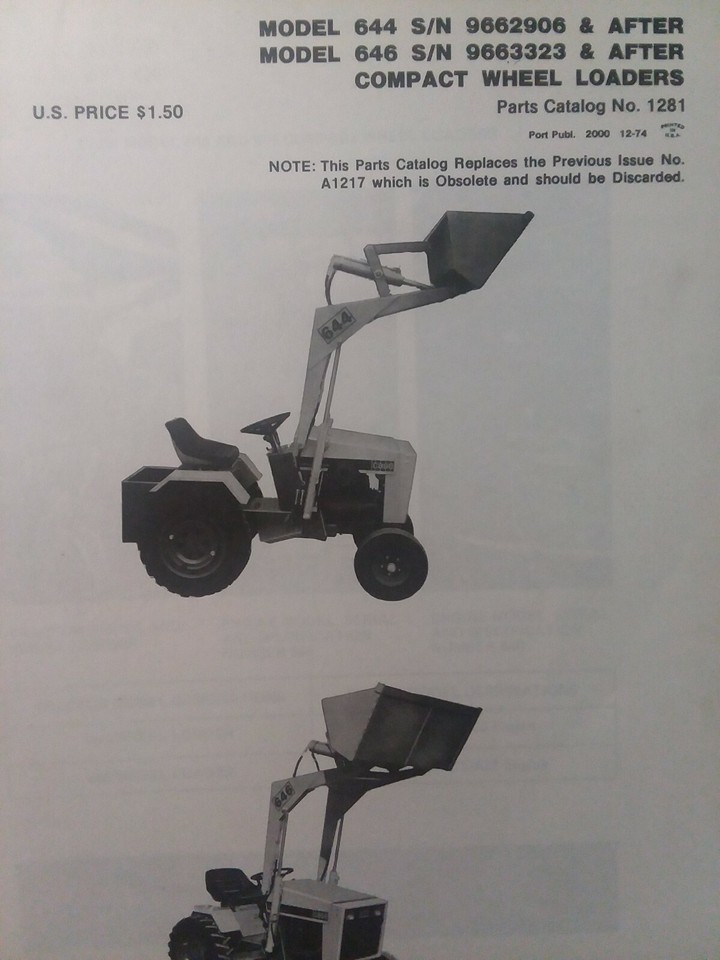 Case 644 sn 9662906-up& 646 9663323-up Compact Wheel Loader Tractor ...