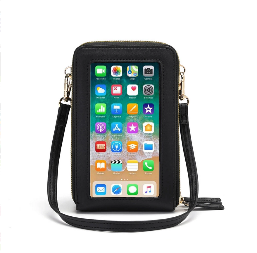 Touch Screen Cell Phone Purse Crossbody Women Leather Wallet Pouch ...