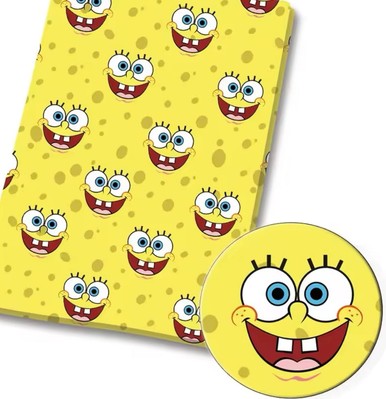 Spongebob Squarepants cartoon character polyCotton Fabric Half Yard (18 ...