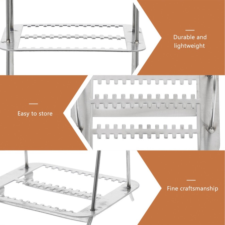 Stainless Steel Microscope Slides Rack Drying Lab Staining Specimens ...