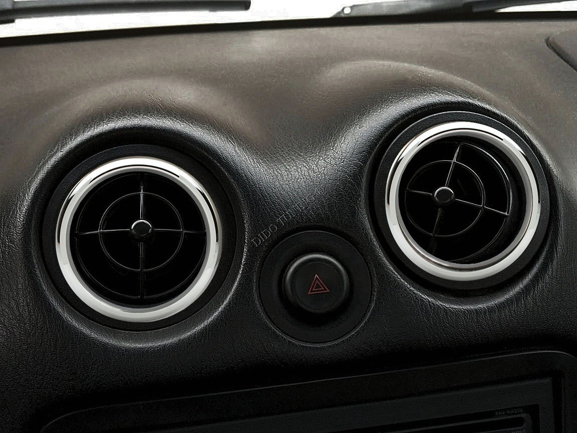 For Mazda MX5 MX-5 89-05 Aluminium Air Vents Surrounds Chrome Rings 4 ...